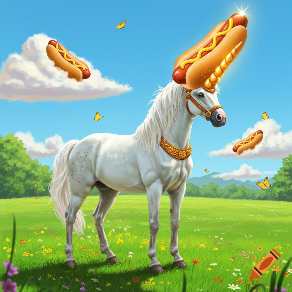 Hot dog holding a pickle on Craiyon