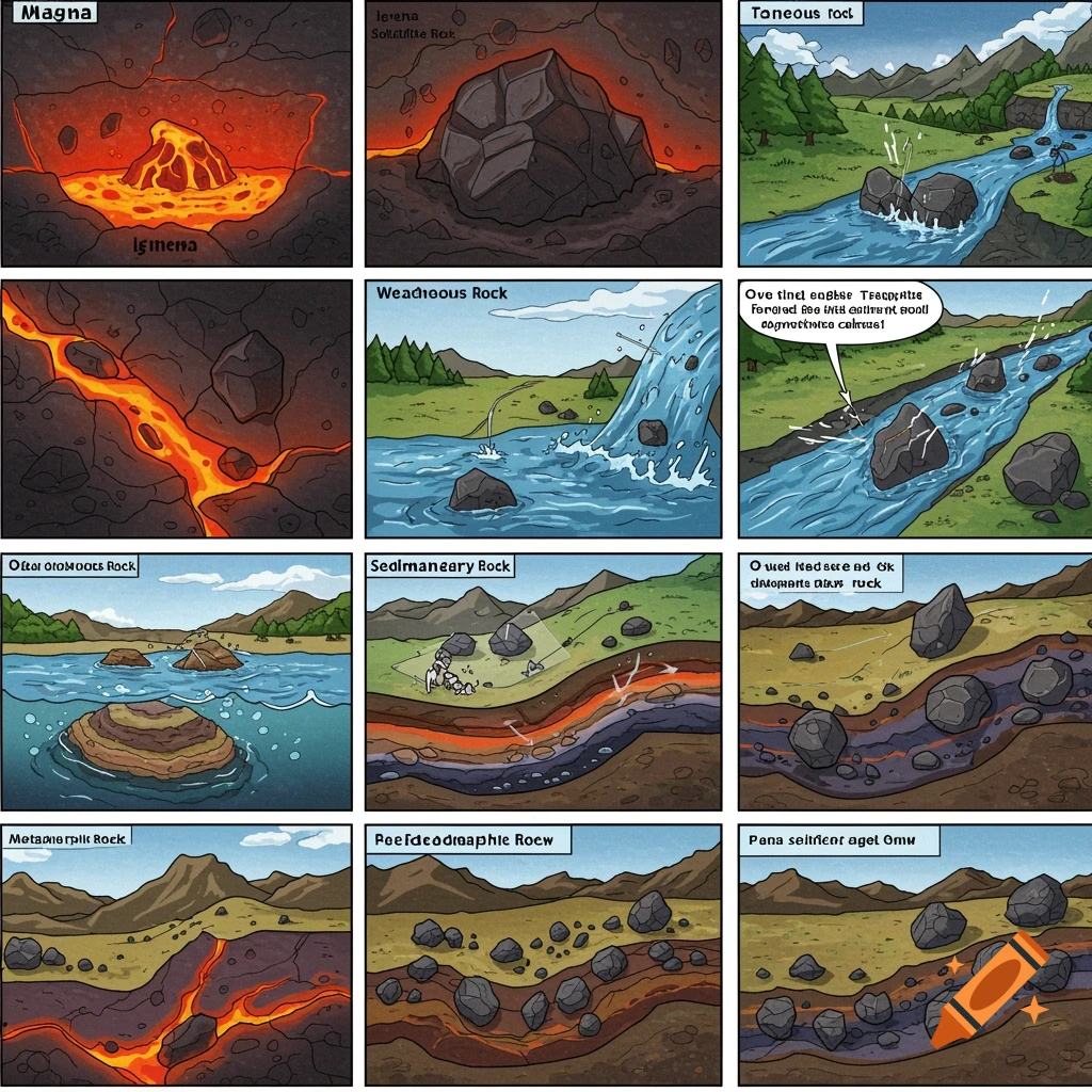 Cardboard model of the water cycle on Craiyon