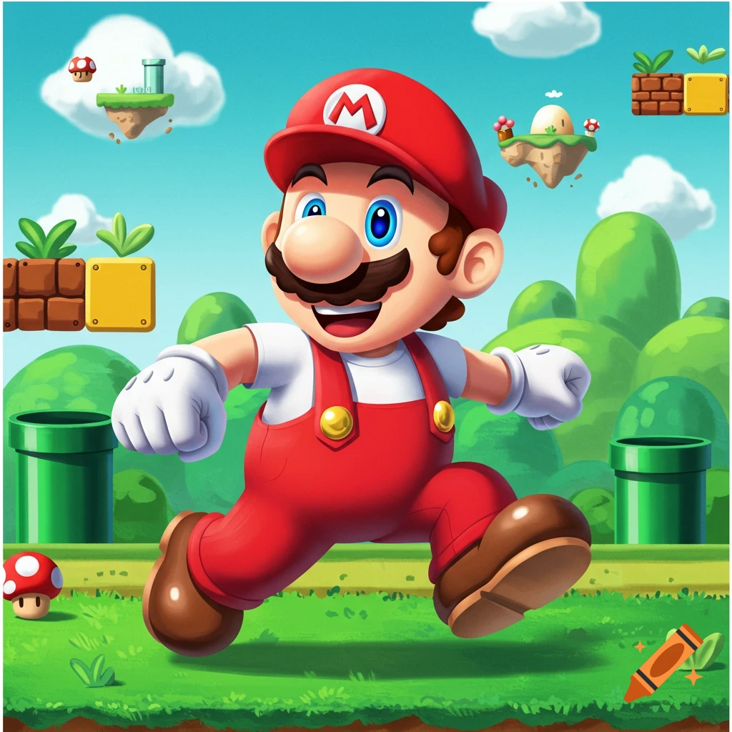 Mario Bros Graduation created on Craiyon