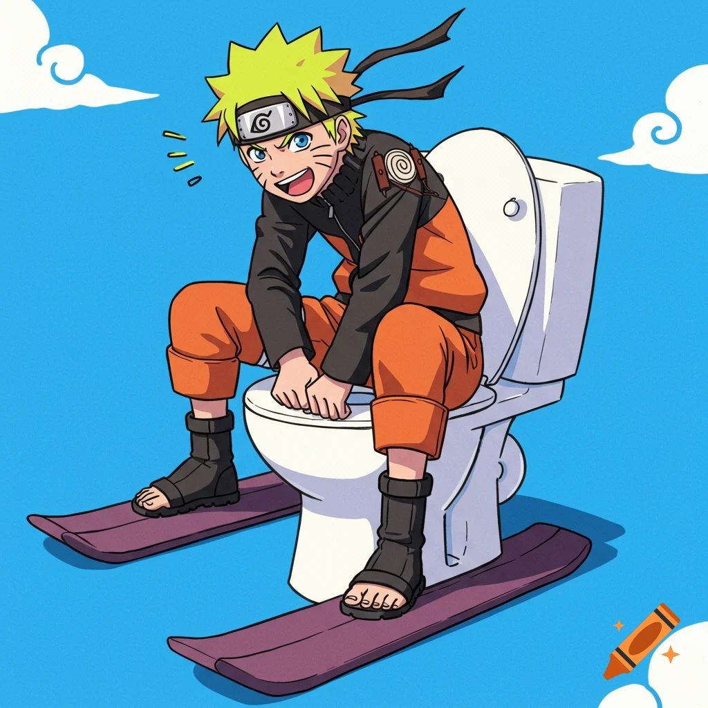 Korean character sitting on a donut and vaping on Craiyon