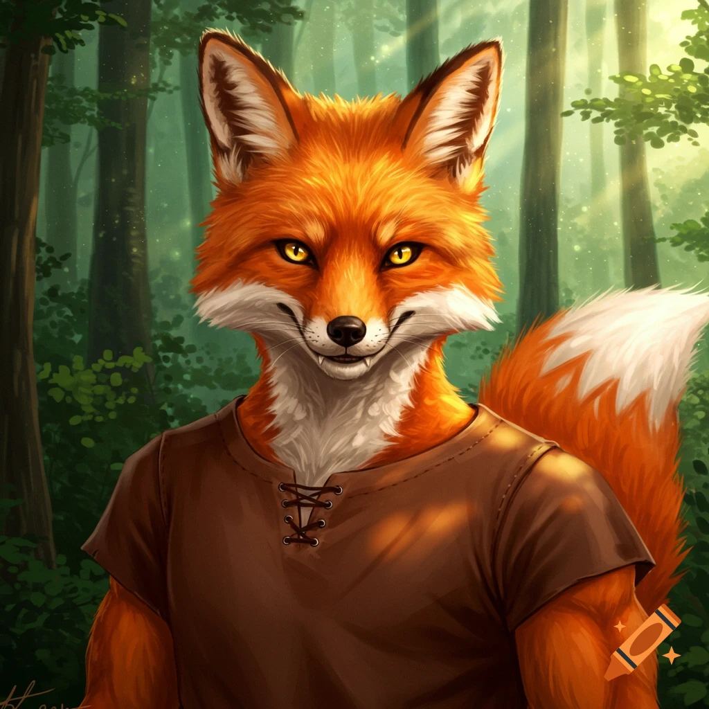 Anime-style fox girl on Craiyon