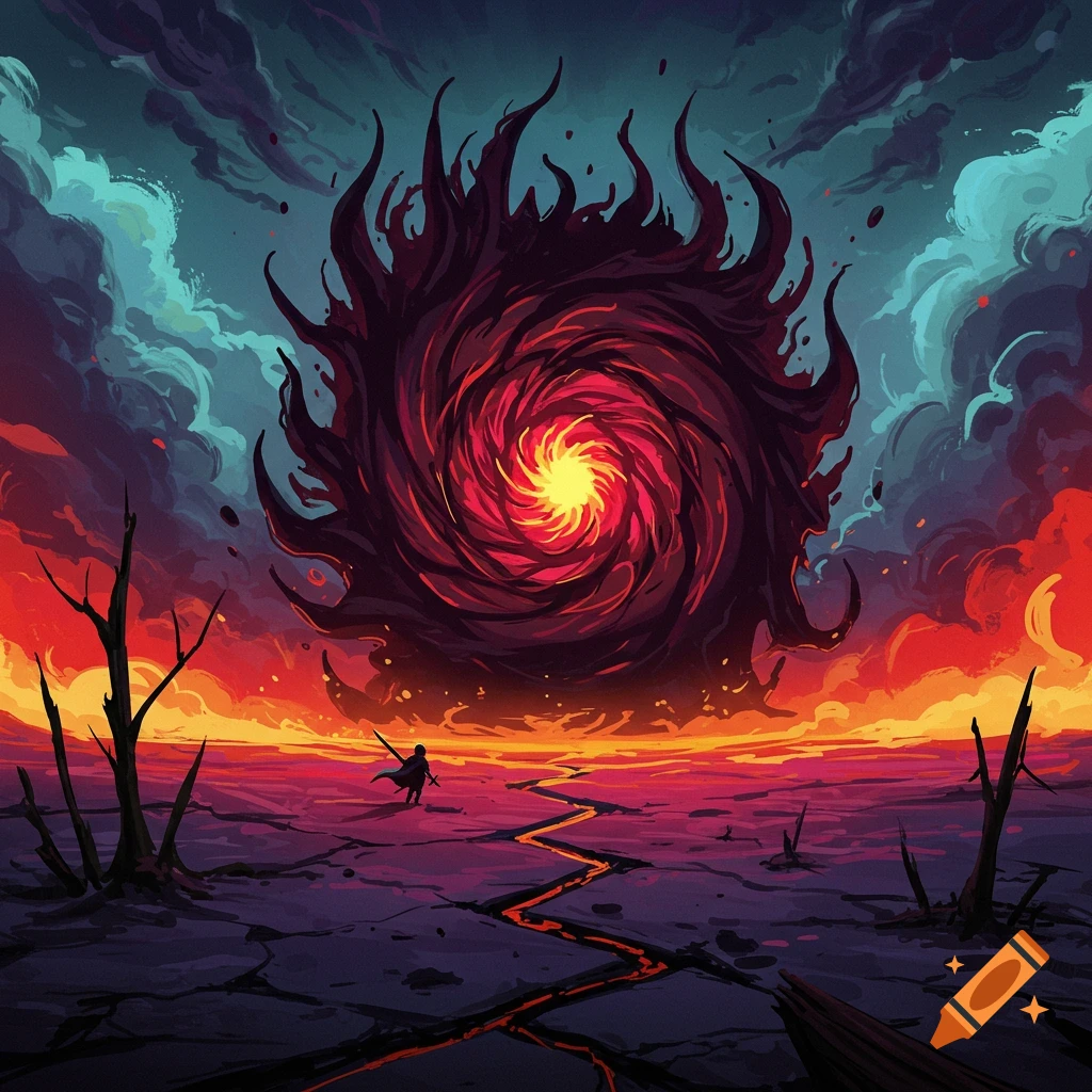 Solo Leveling black gate on Craiyon