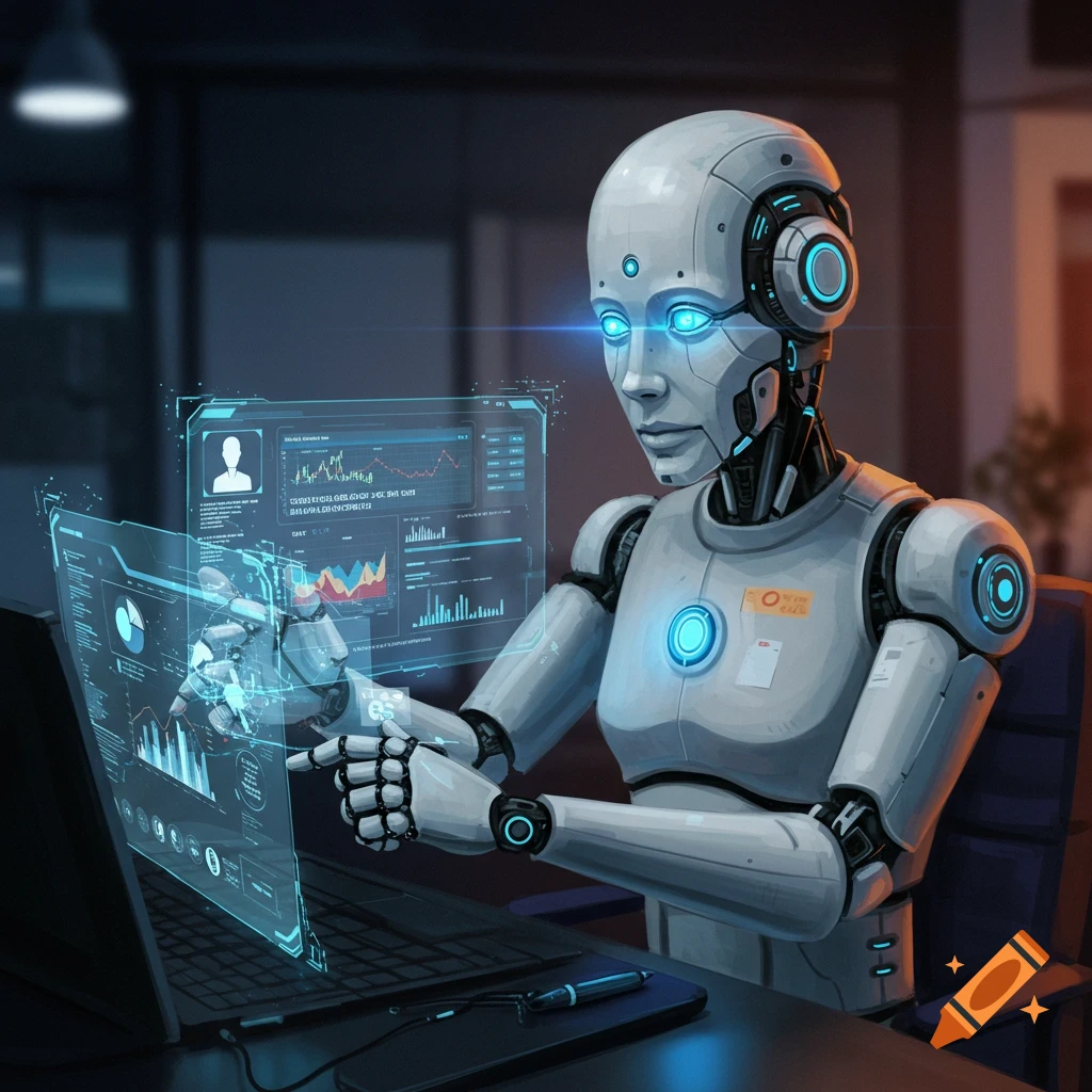 AI-powered automation and digital marketing system for small businesses on Craiyon