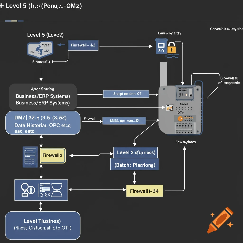 ISA-95 Model Diagram on Craiyon