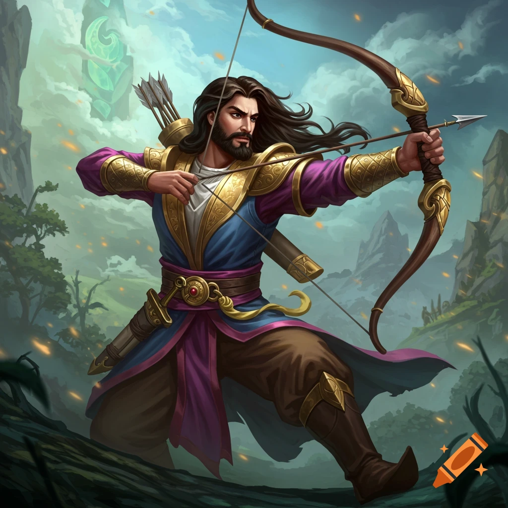Arash the Archer on Craiyon