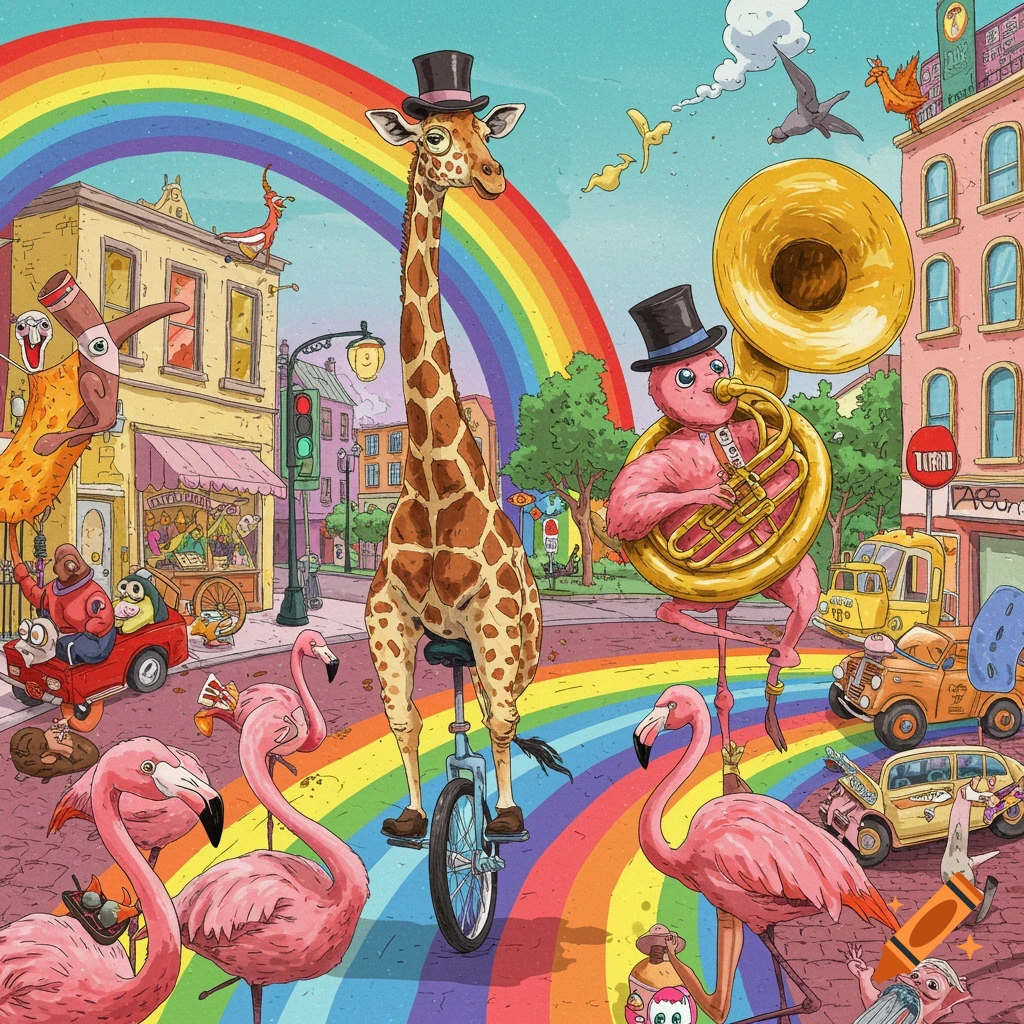 Dogs dancing at a party on Craiyon