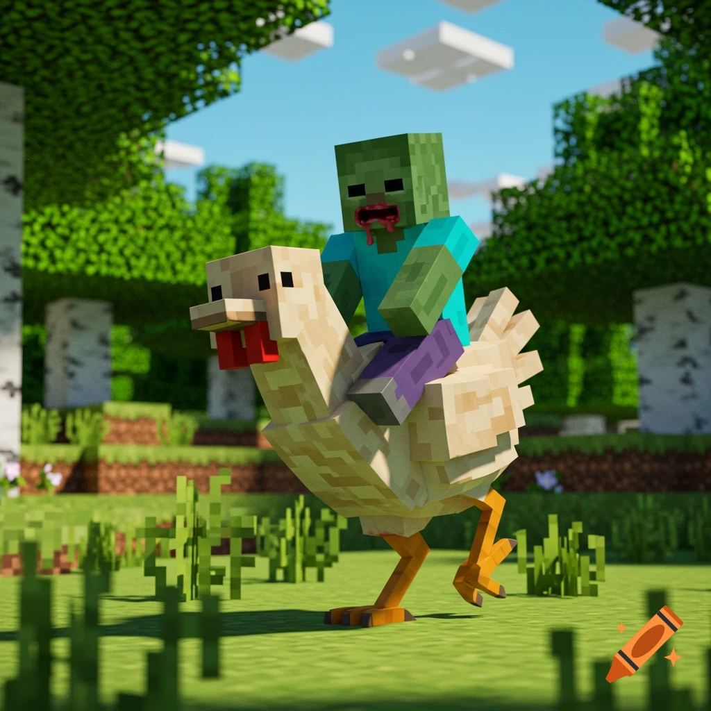 Elmo in Minecraft on Craiyon