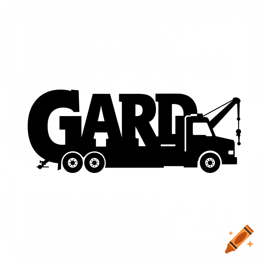 Gard Up tow truck company logo featuring truck elements on Craiyon