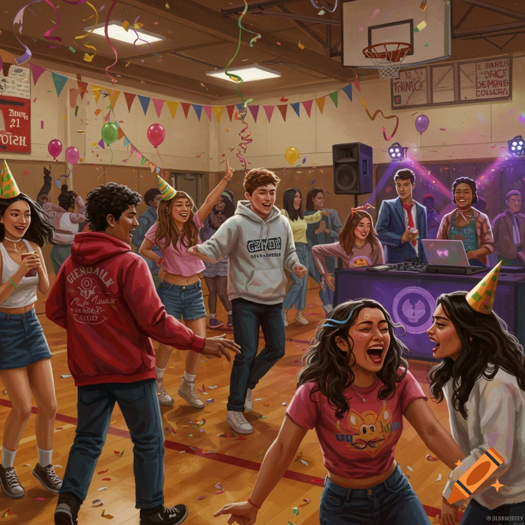 Glendale Community College Party on Craiyon