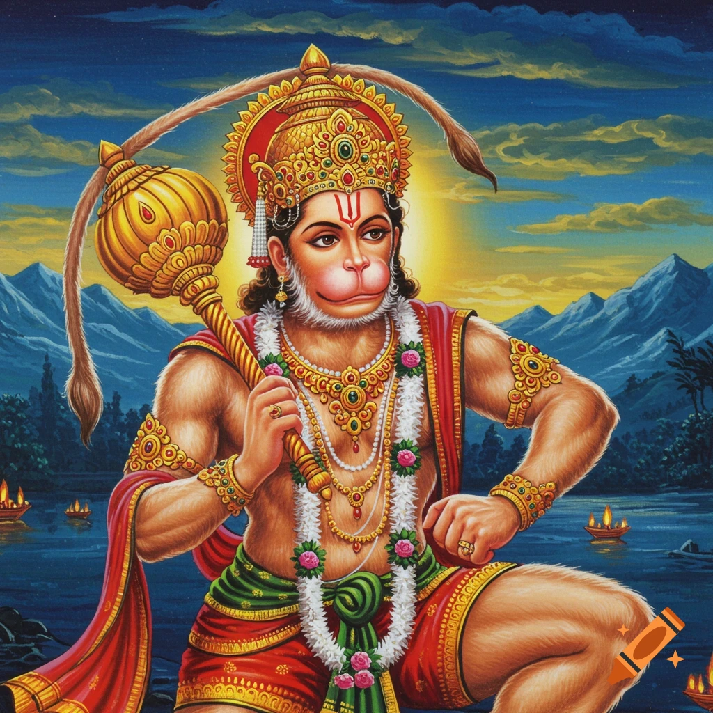 Hanuman Ji, Indian monkey god on Craiyon