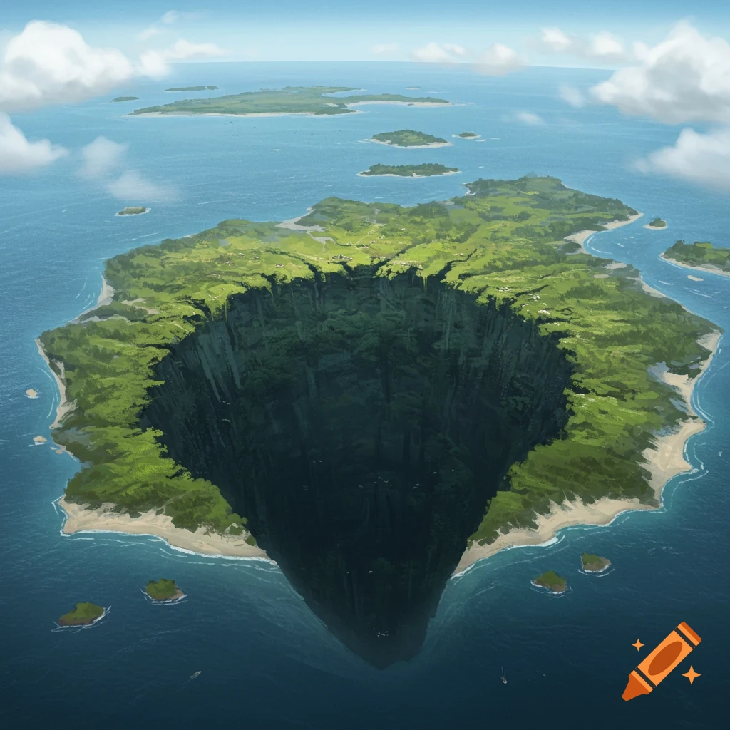 World with shallow oceans, island continents, and a dark, dangerous ...