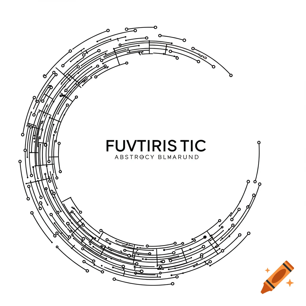 Minimalist vector circuit line art design on Craiyon