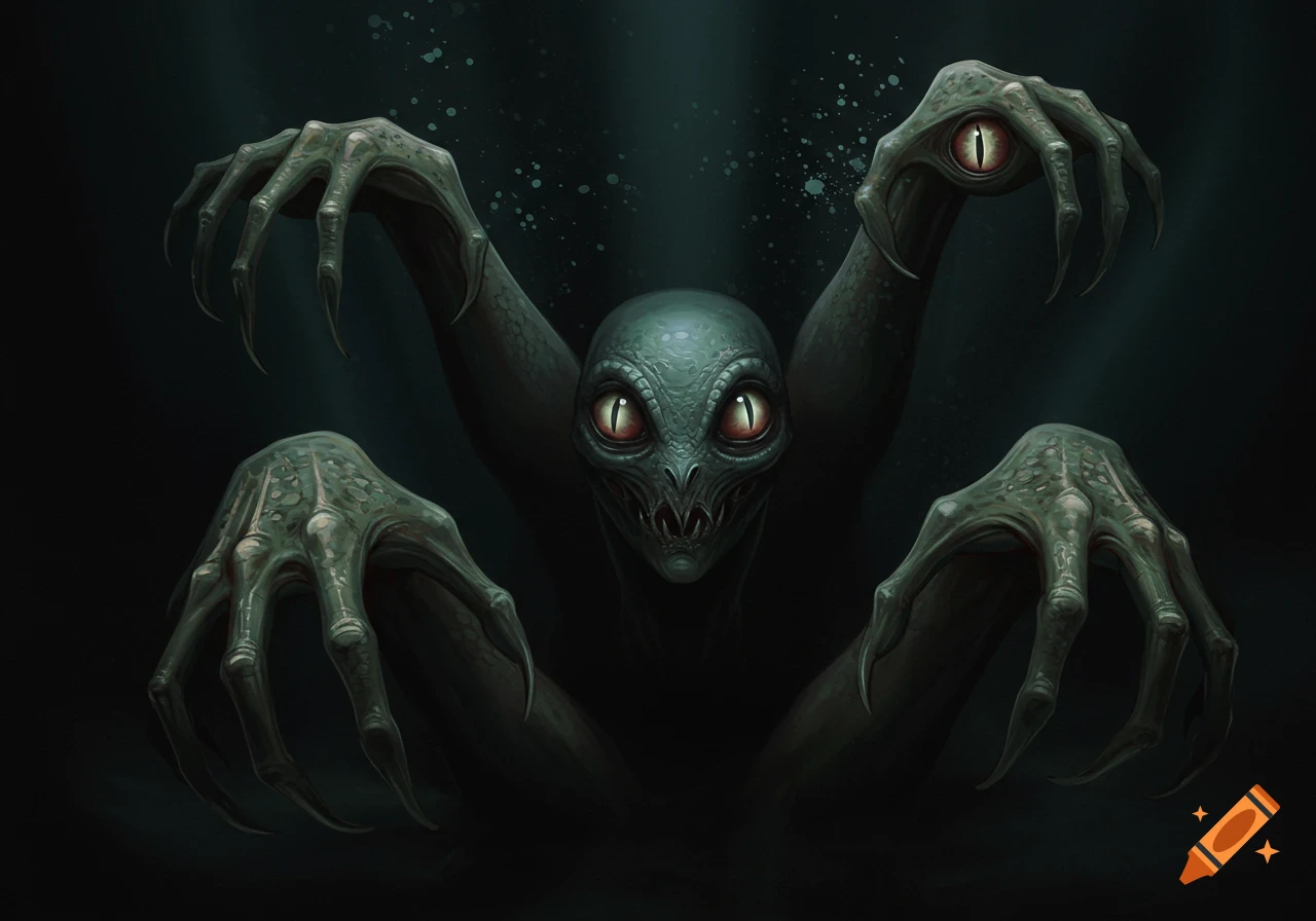 Creepy slug/baby hybrid with fanged teeth and marble eyes on Craiyon