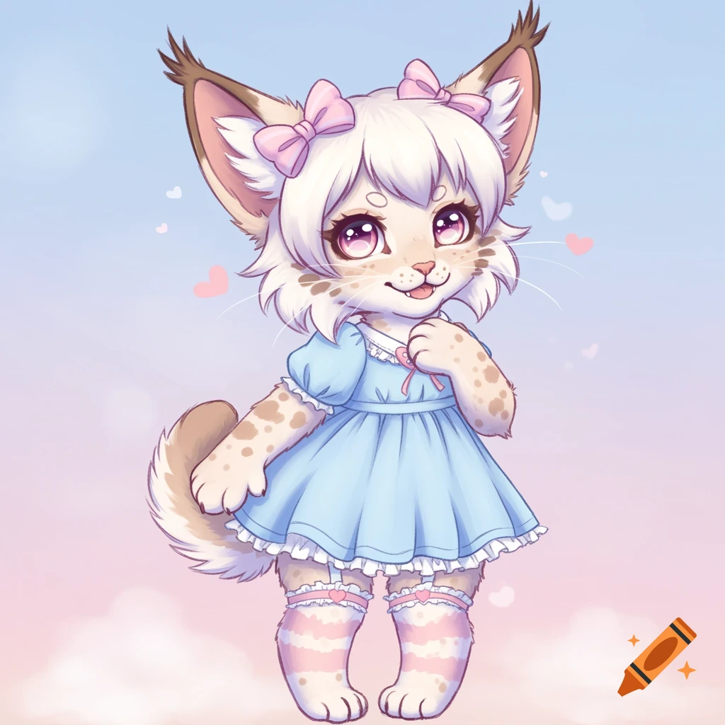 Furry reference sheet on Craiyon