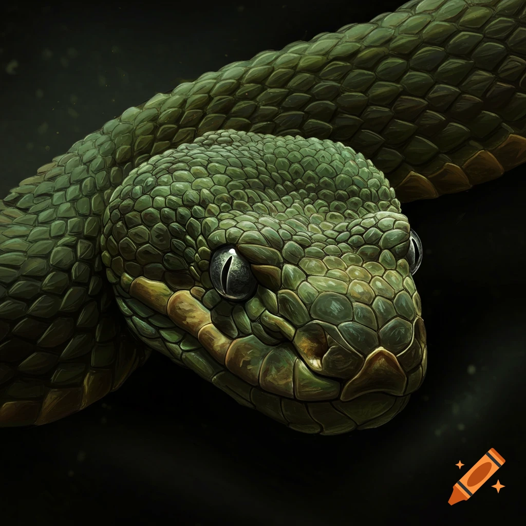 Pocket snake on Craiyon