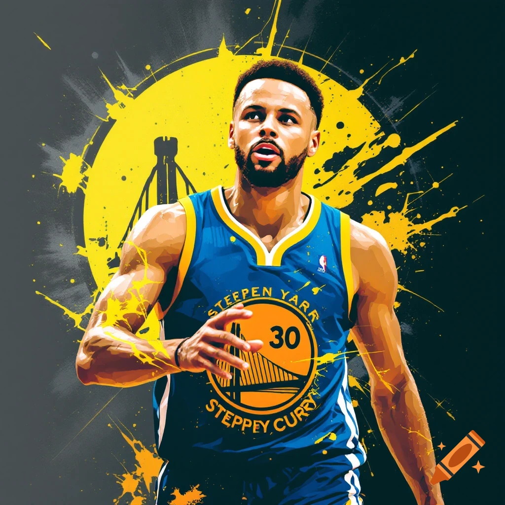 Stephen Curry portrait on Craiyon