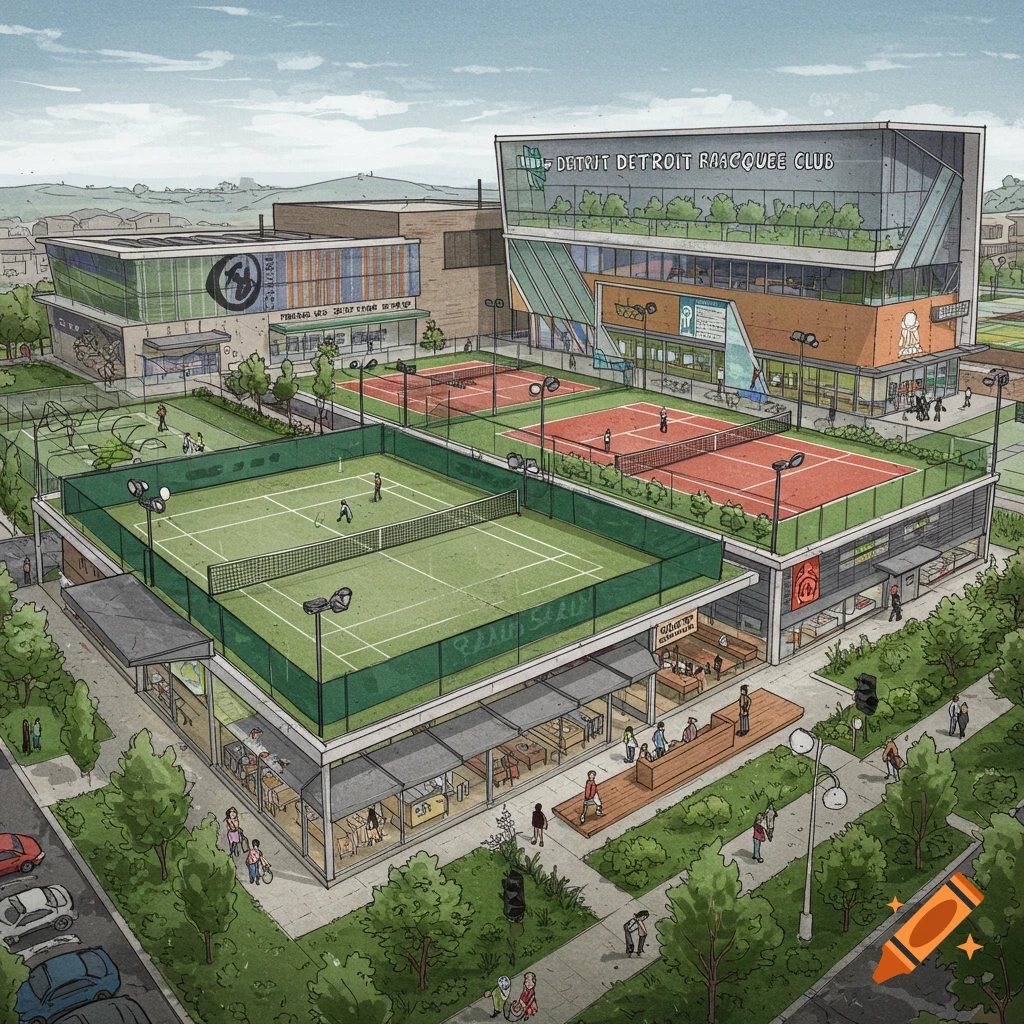 Detroit Racquet Club featuring tennis, badminton, squash, paddling and ...