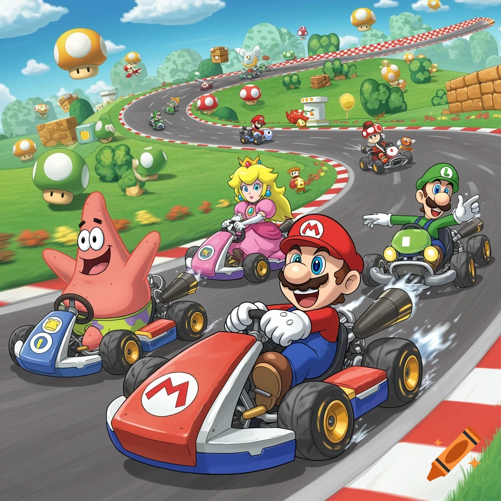 Mario and P Diddy on Craiyon