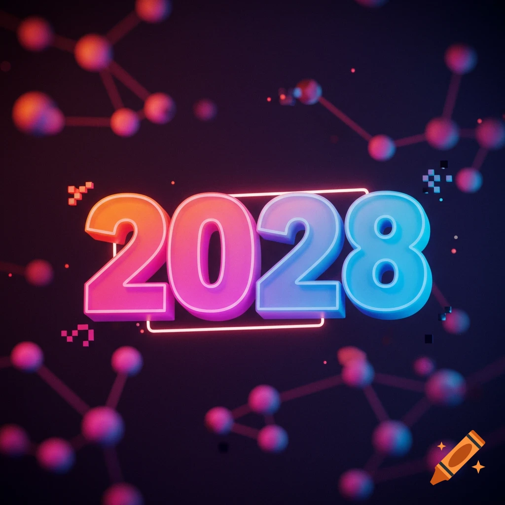 2028 in Pen and Pixel album cover style, 3D graphics on Craiyon