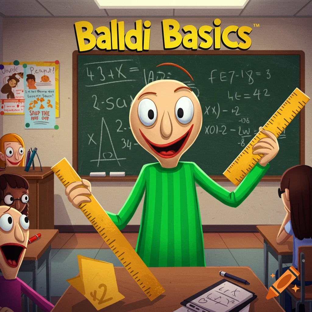 Baldi Basics character on Craiyon