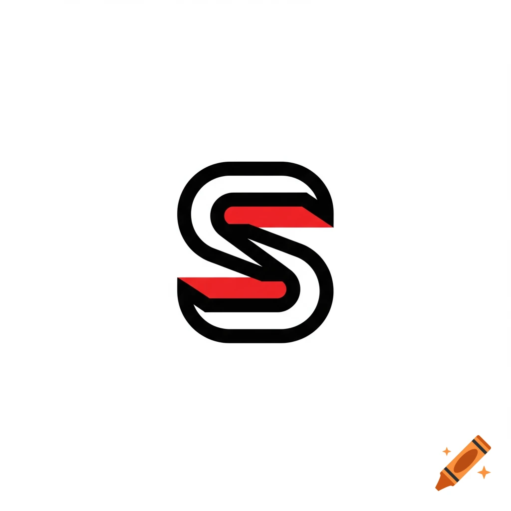 Red and black S logo on Craiyon
