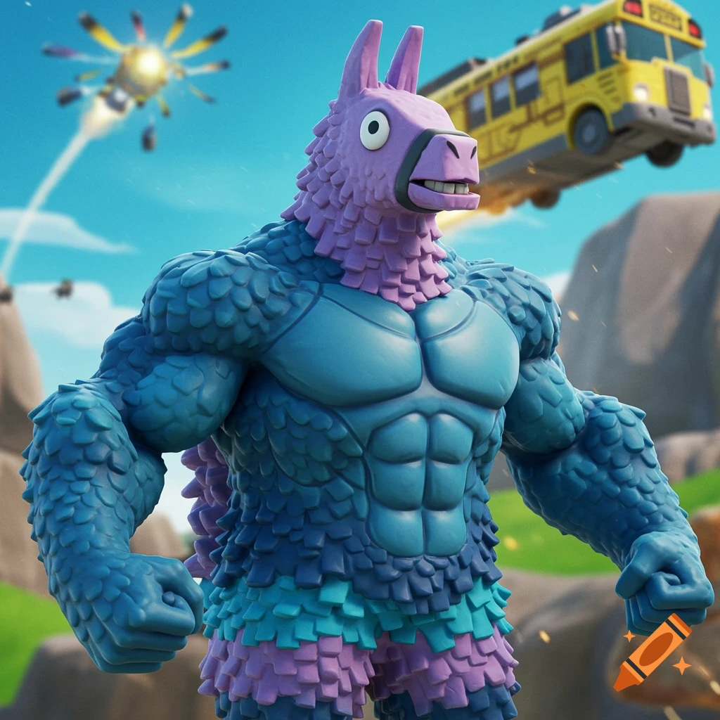 Fortnite llama styled as a Viltrumite from Invincible on Craiyon