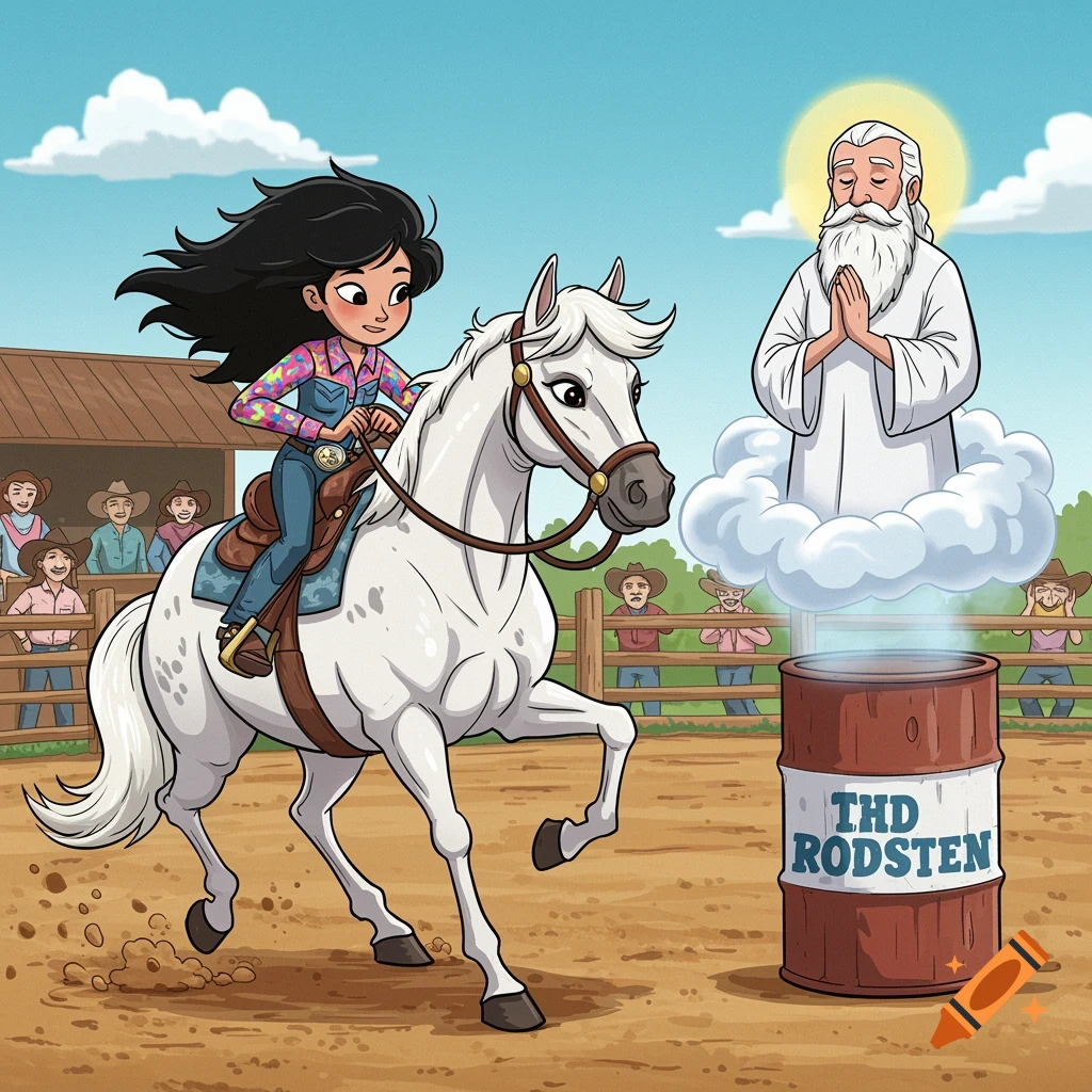 Naughty+girl+with+horse created on Craiyon