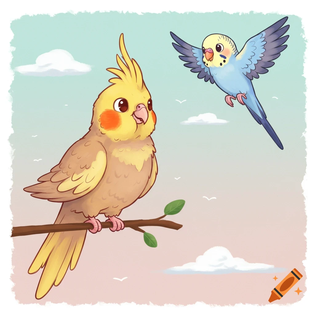 Anime Cockatiel Animated Bird Flying GIFs | Tenor