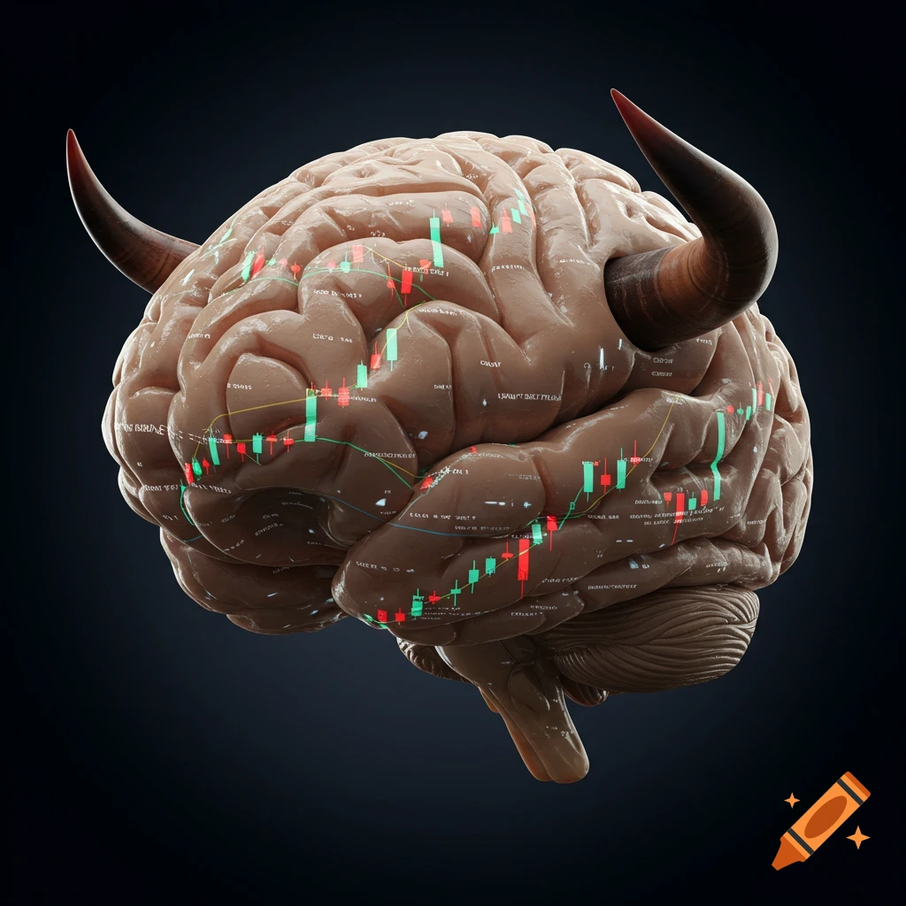 3D diagram illustrating the parts of a red and green financial ...