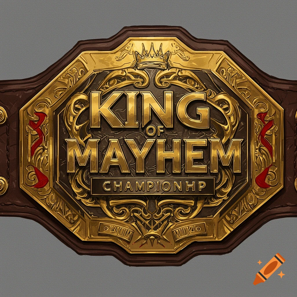 A black and gold boxing championship belt with Empire Boxing Champion ...