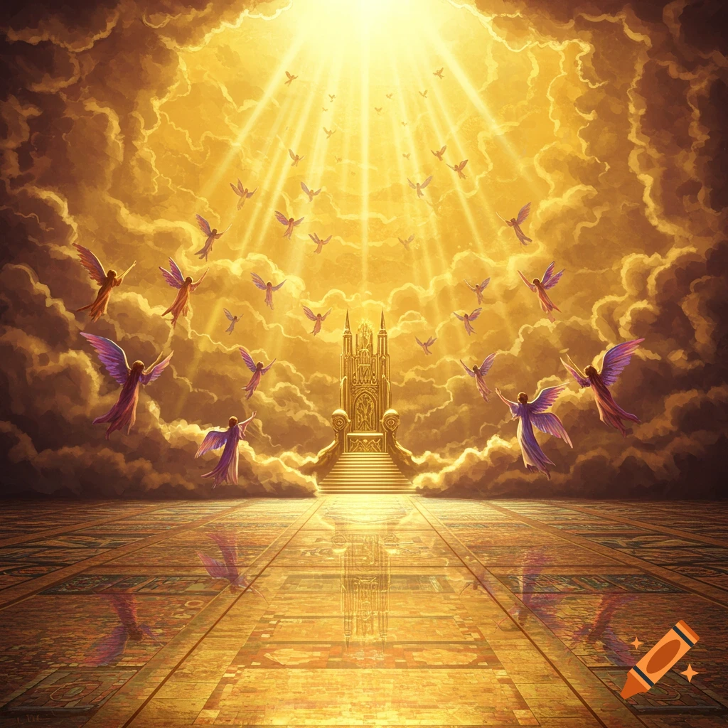 YHWH el sabaoth in chariot of fire art on Craiyon