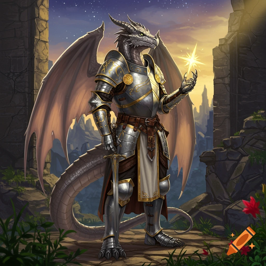 Dragon human hybrid on Craiyon