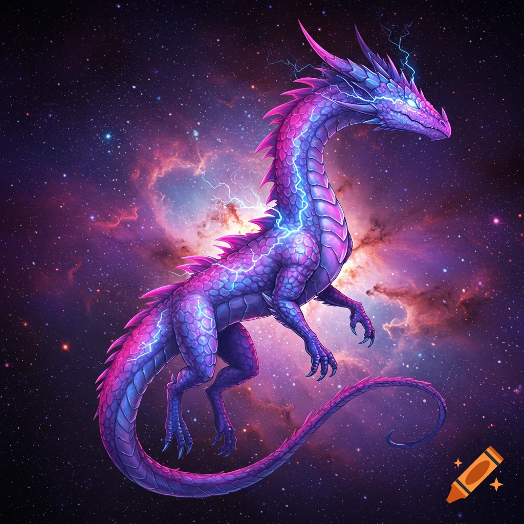 Plasma Dragon fantasy art on Craiyon
