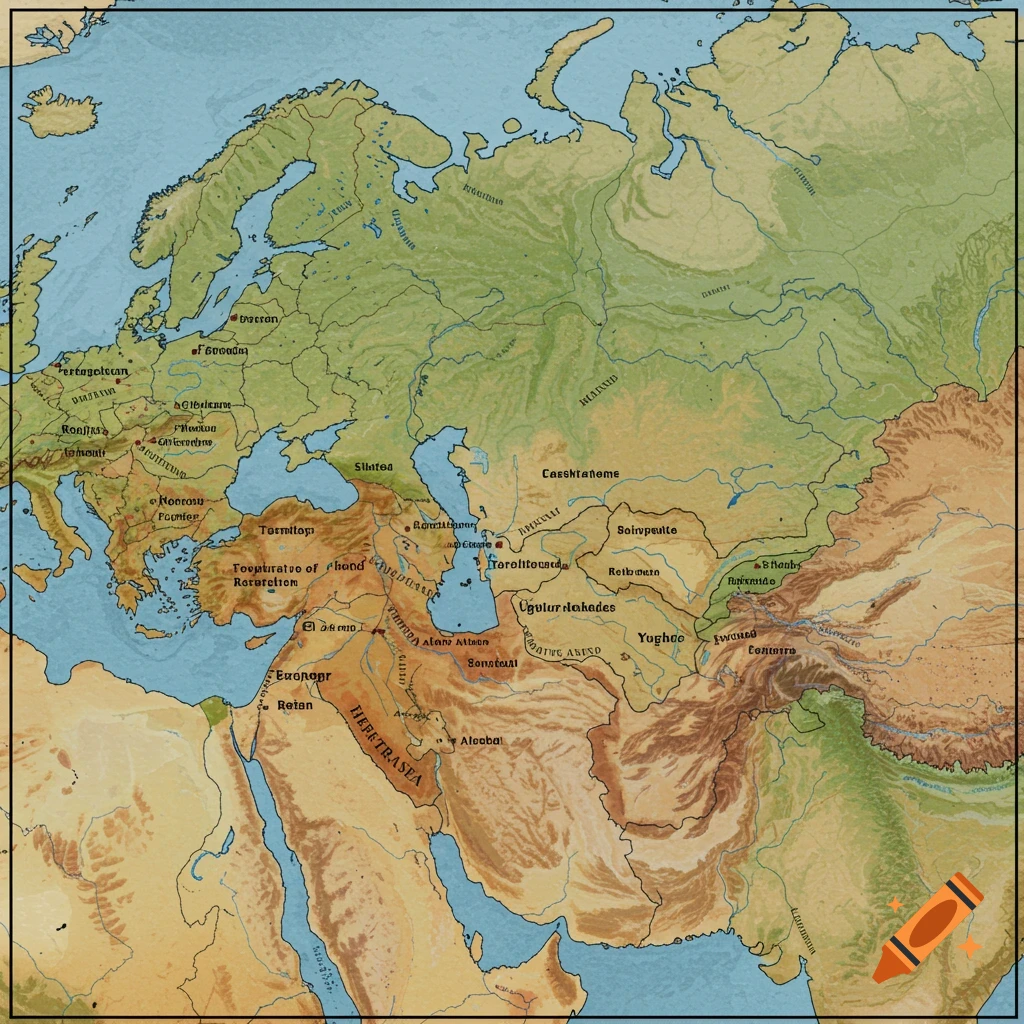 Map Of Russia With Mountains