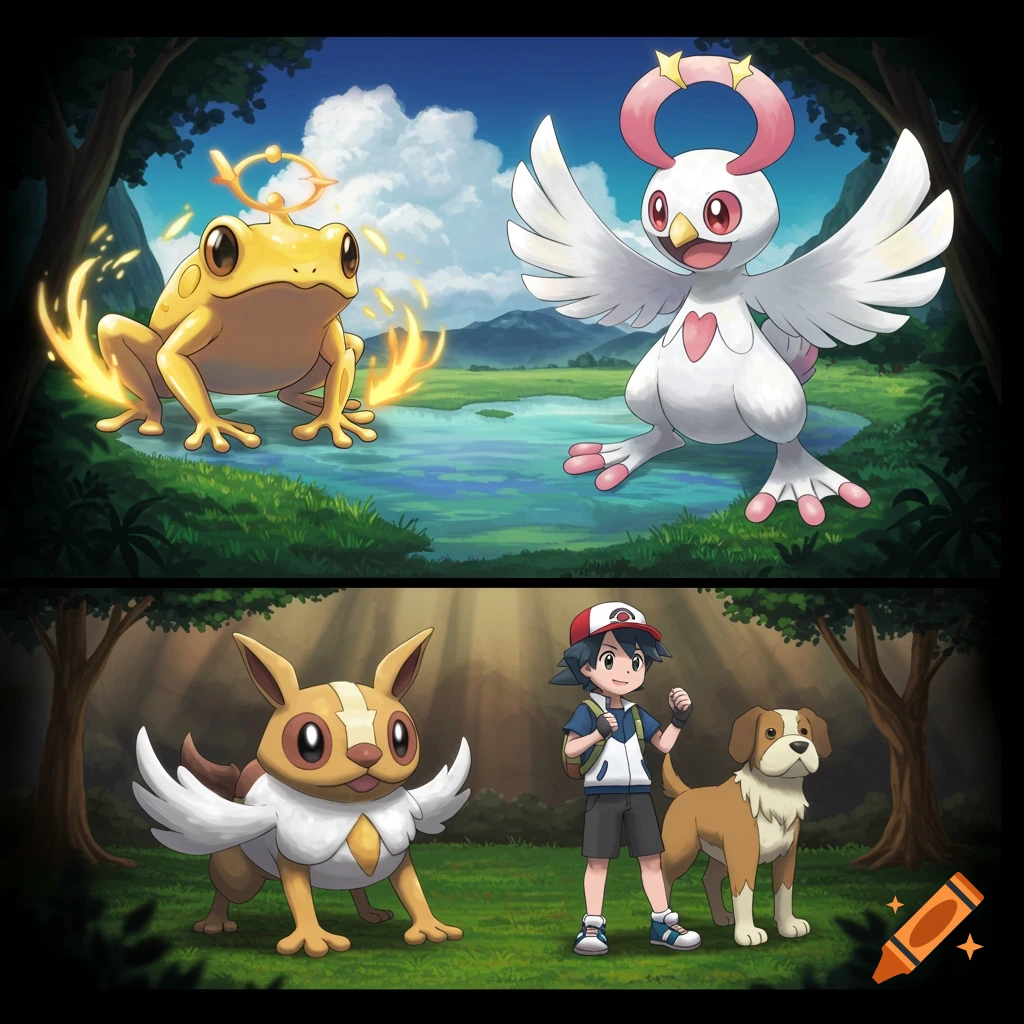 Pokemon region based on Panama with golden frog, holy spirit orchid ...