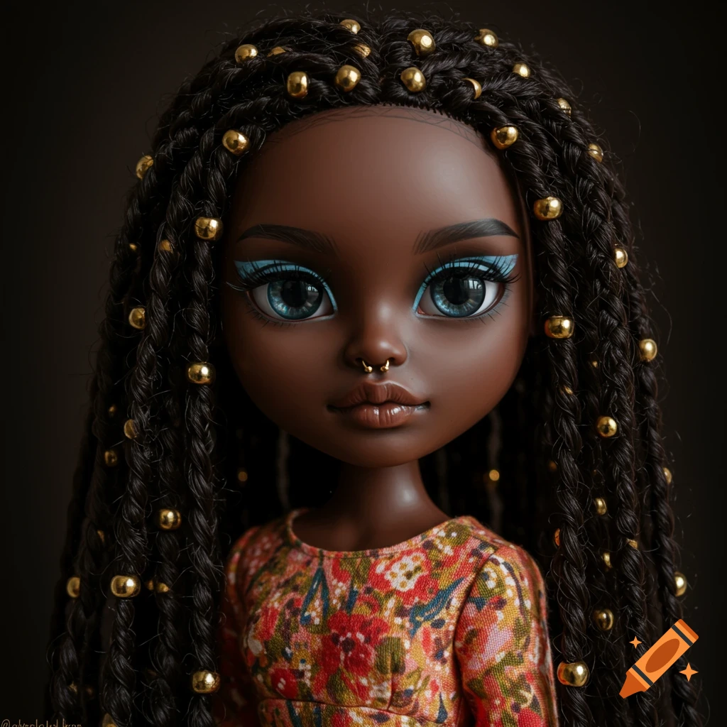 Bratz-style fashion doll of Taylor L in box on Craiyon