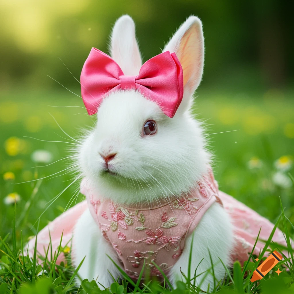 Cute realistic crochet black and tan rabbit on Craiyon