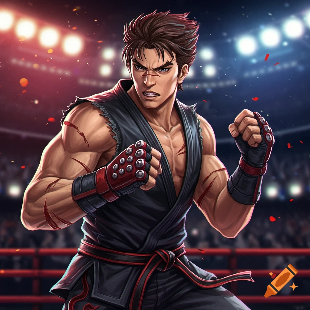 A luchador in a blue and red costume fighting mask. on Craiyon