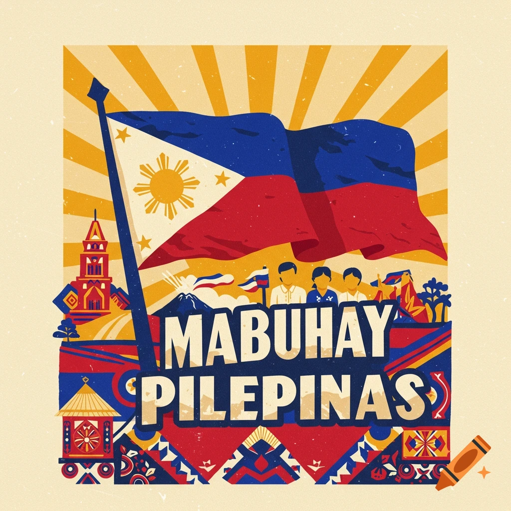 Patriotic poster representing the Philippines on Craiyon