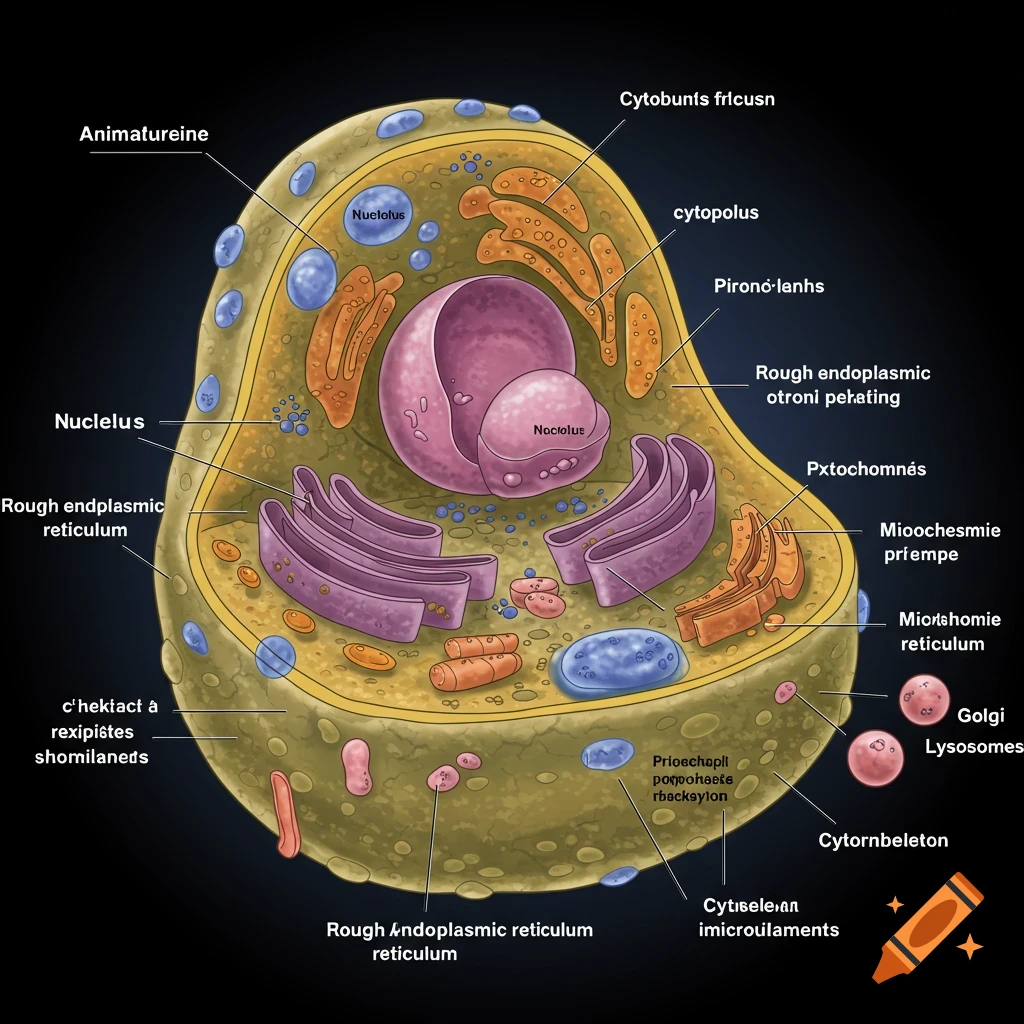 Illustration of interphase and mitosis stages in plant and animal cells ...