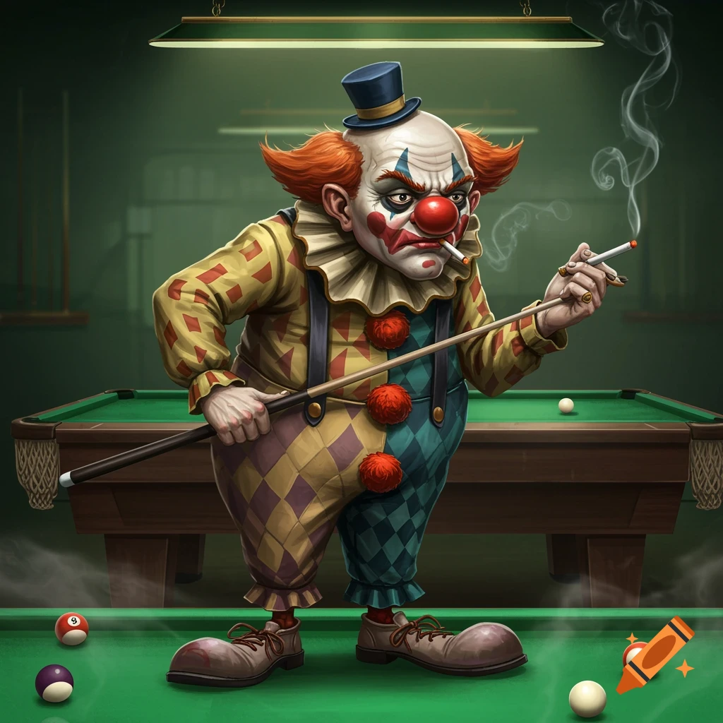 Anthropomorphic dogs playing pool and drinking whiskey on Craiyon