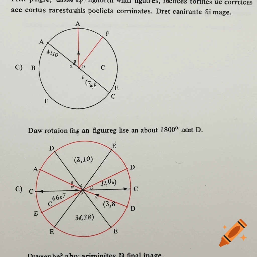 Geometric figure rotation diagram on Craiyon