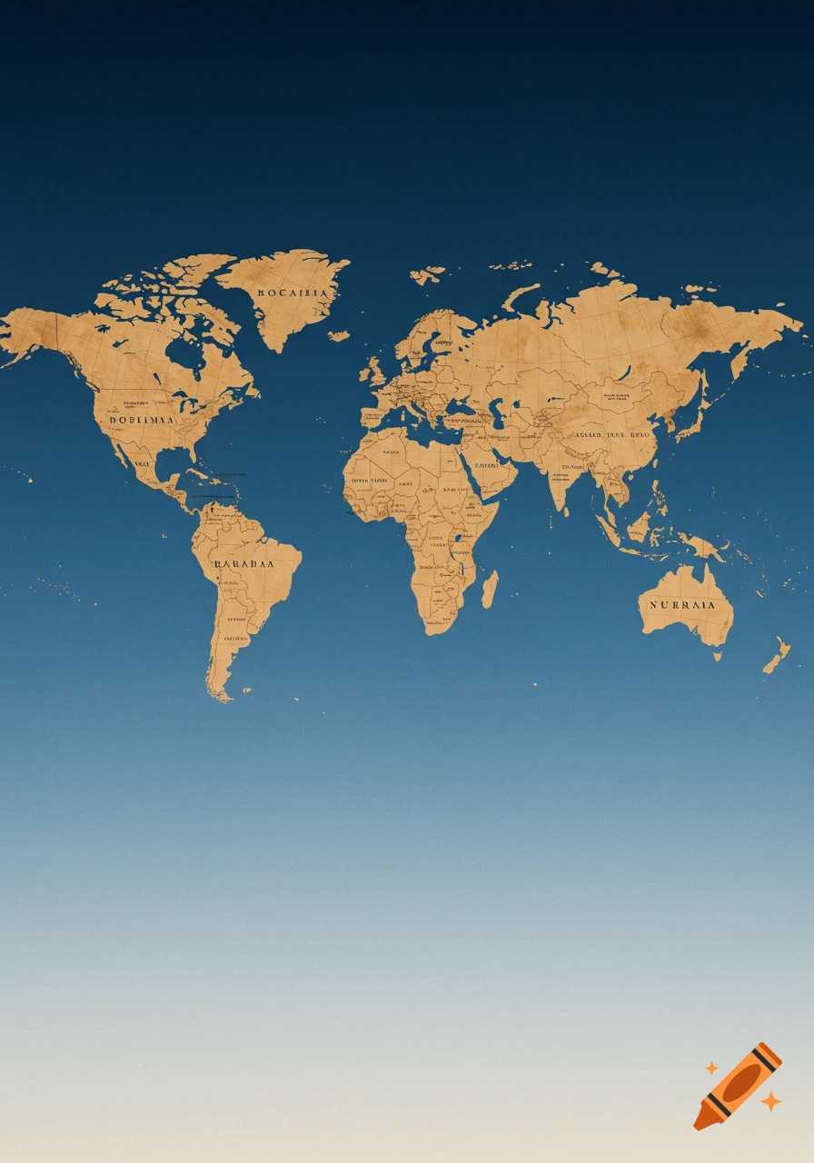 Accurate depiction of the world map on Craiyon