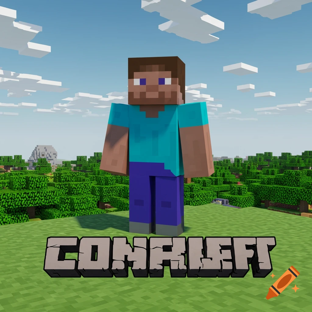 Minecraft scene on Craiyon