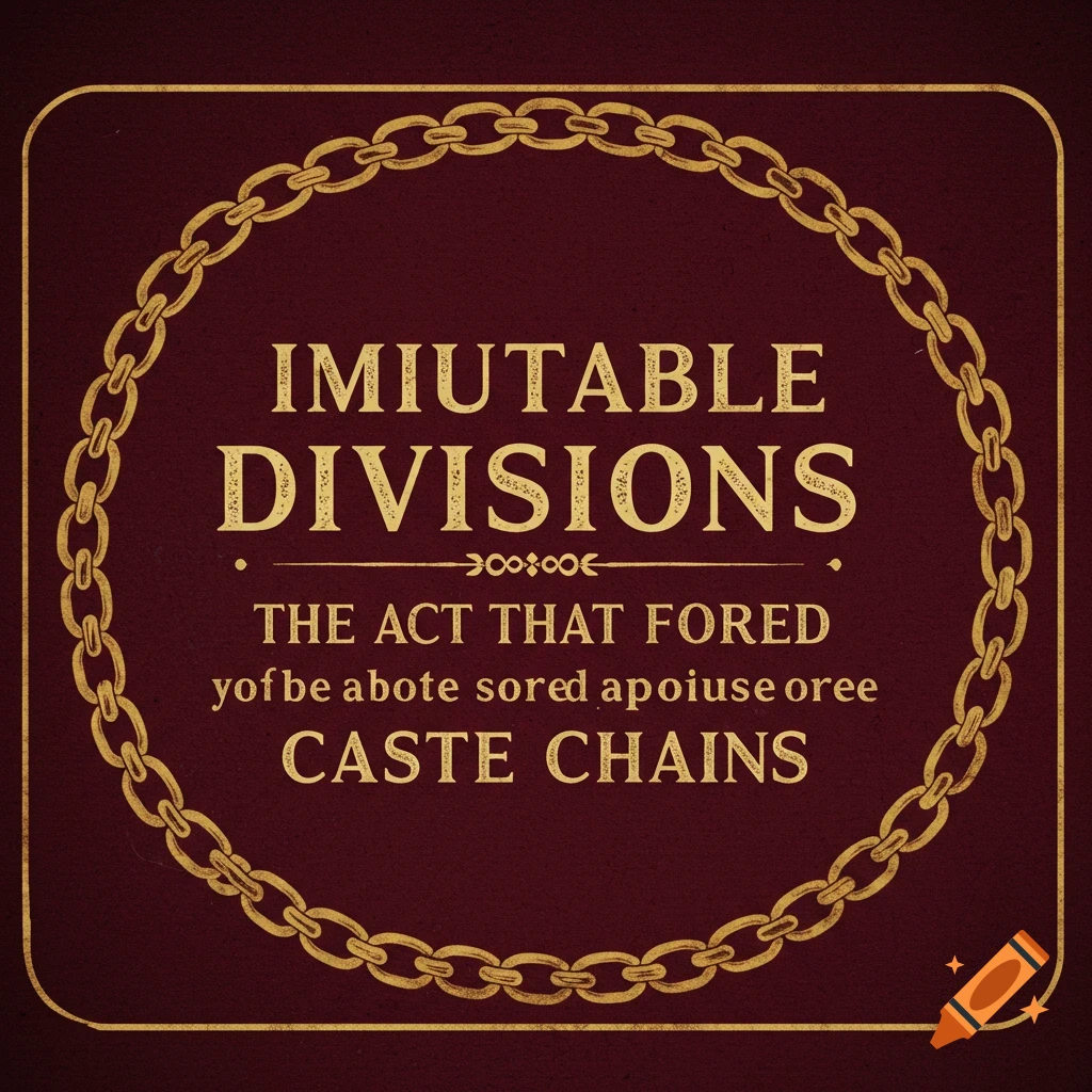 Rectangular banner with the text IMMUTABLE DIVISIONS and THE ACT THAT ...