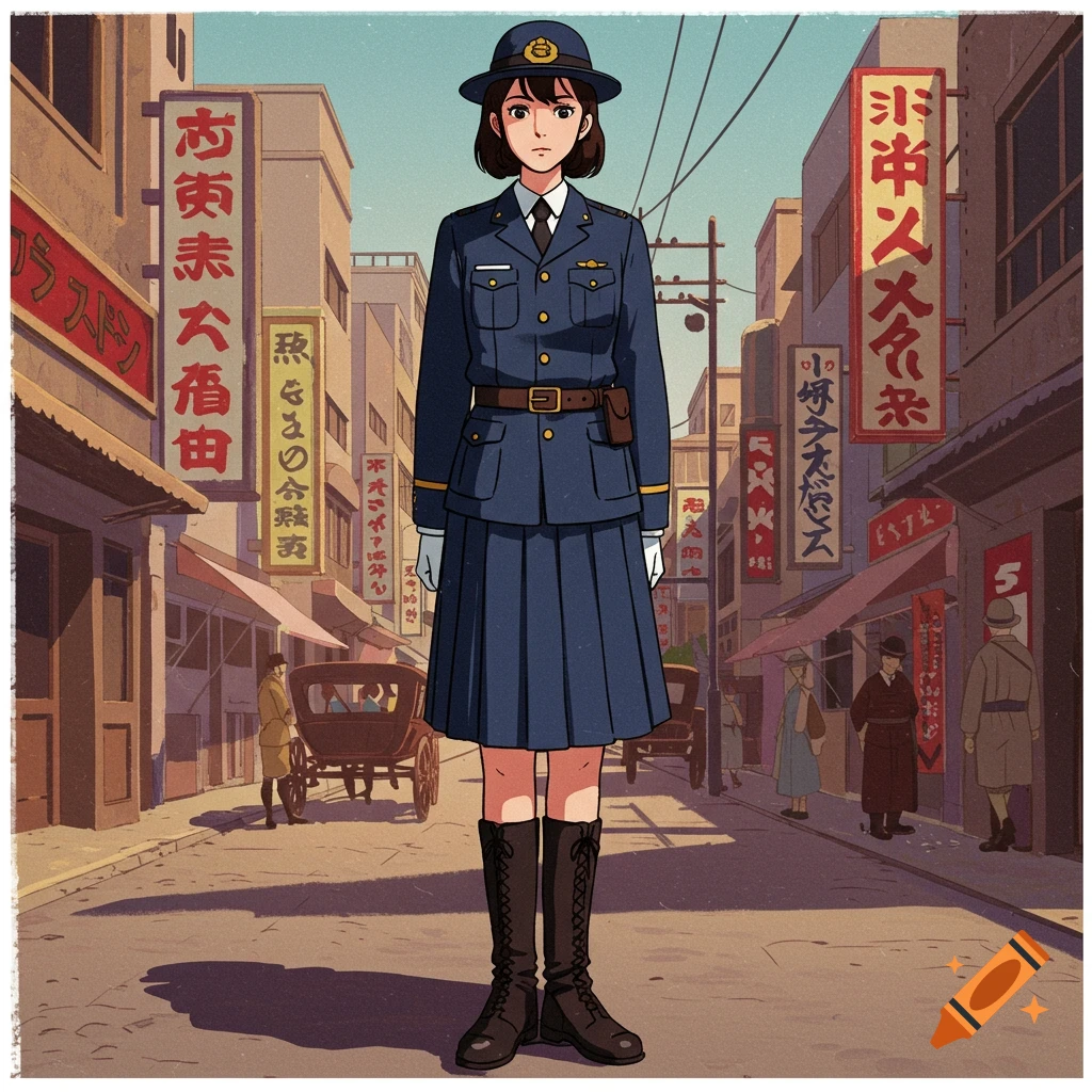 Tomoko from Watamote with shotgun and bayonet in anime style on Craiyon