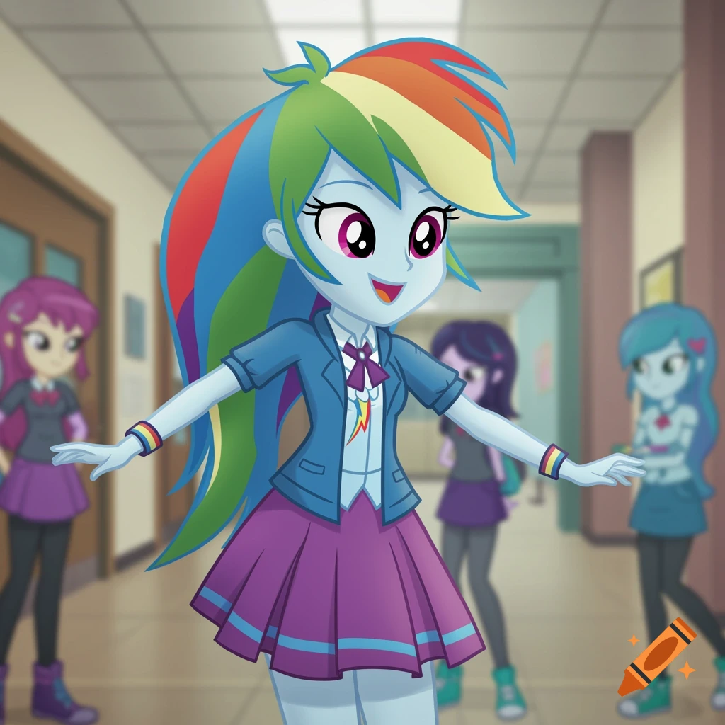Rainbow Dash from Equestria Girls on Craiyon