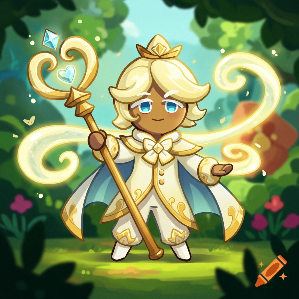 Cream Milk Chocolate Cookie Character From Cookie Run Kingdom created ...
