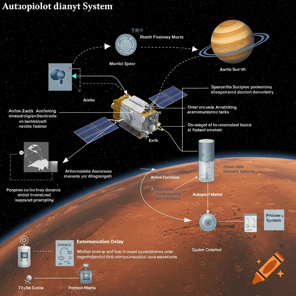 Labelled diagram of an autopilot system addressing Earth-Mars ...