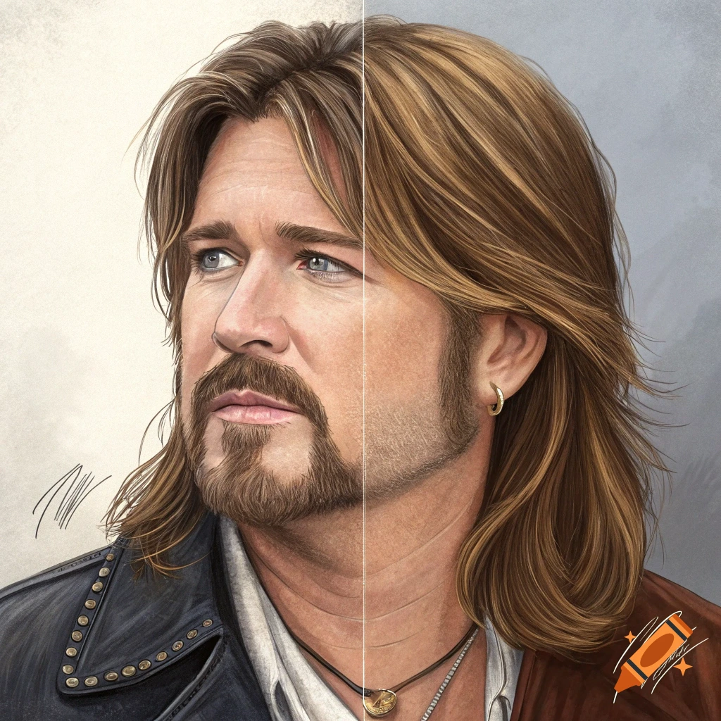 Portrait of a rock musician with long hair, beard, and sunglasses ...